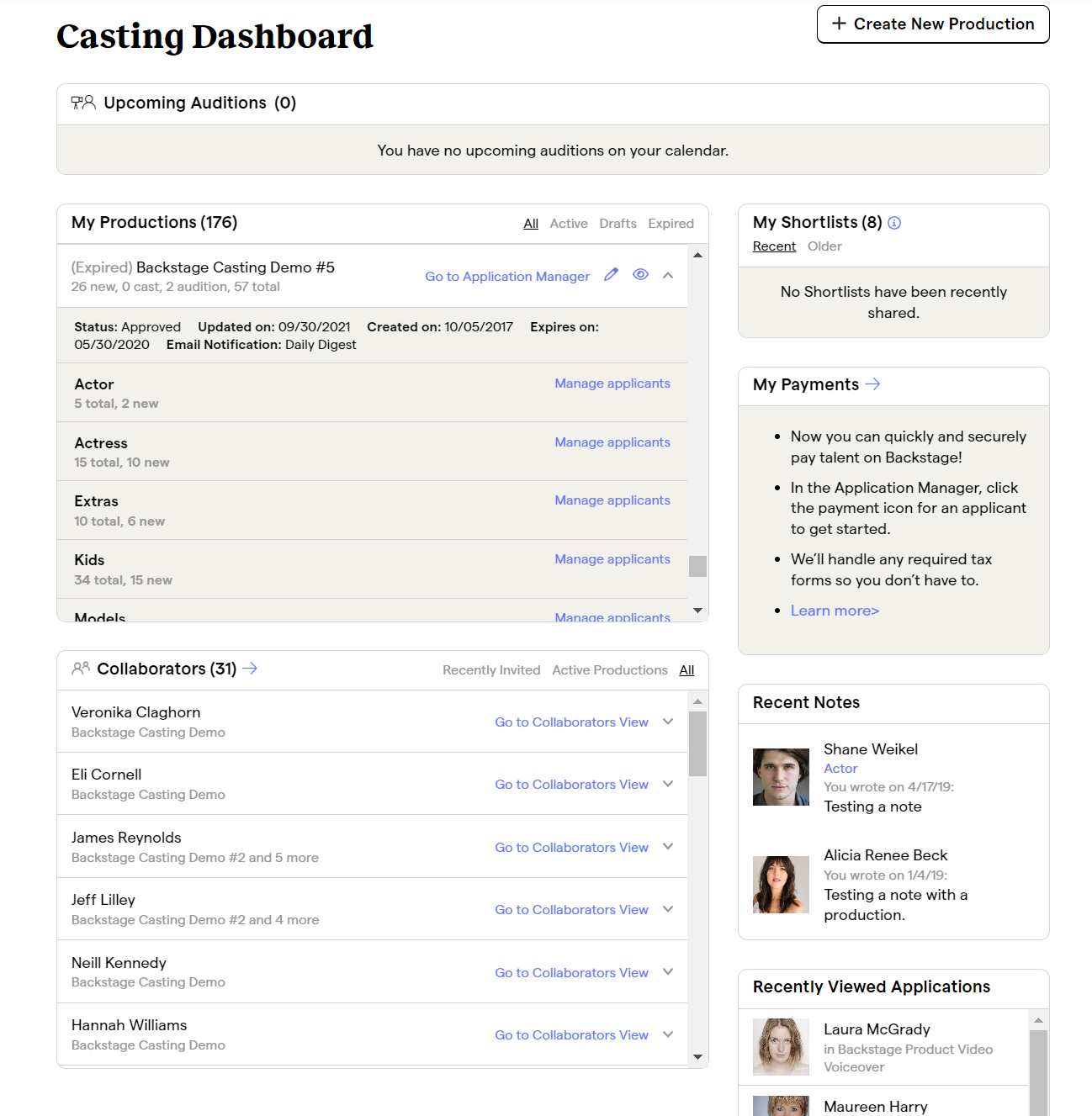 User Guide: Casting with Backstage + StarNow + Mandy.com - Hiring Tools