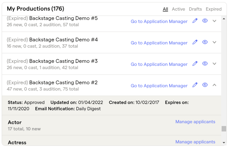 User Guide: Casting with Backstage + StarNow + Mandy.com - Hiring Tools