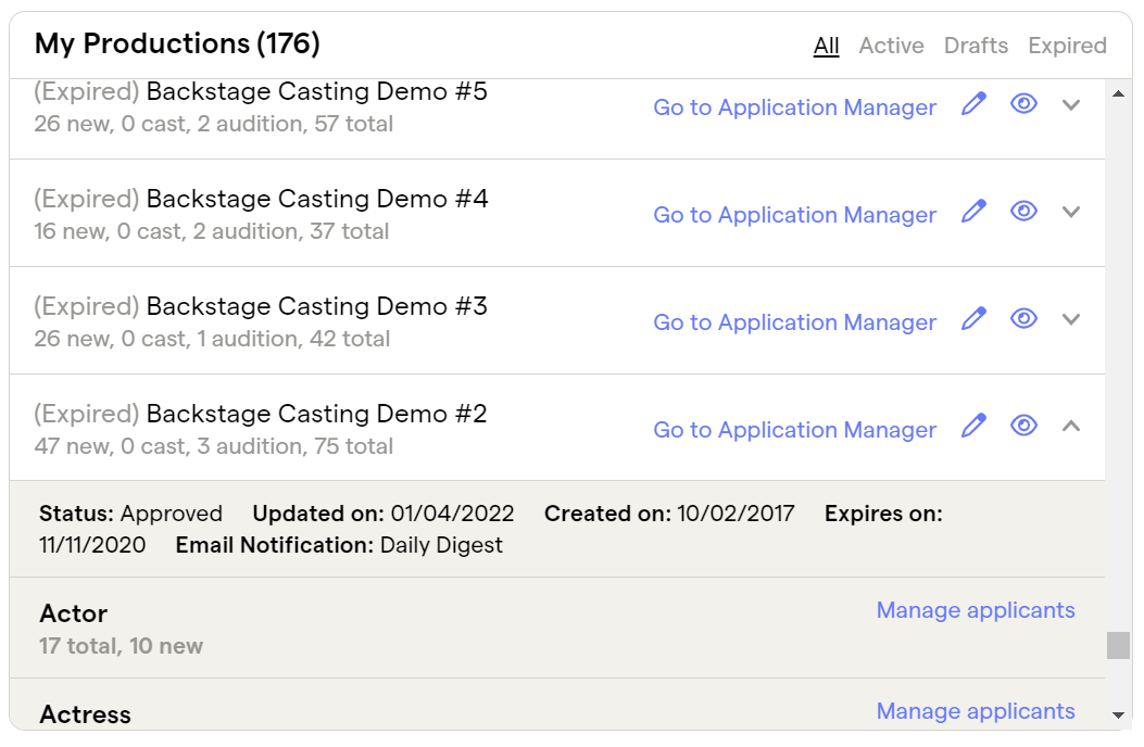 User Guide: Casting with Backstage + StarNow + Mandy.com - Hiring Tools