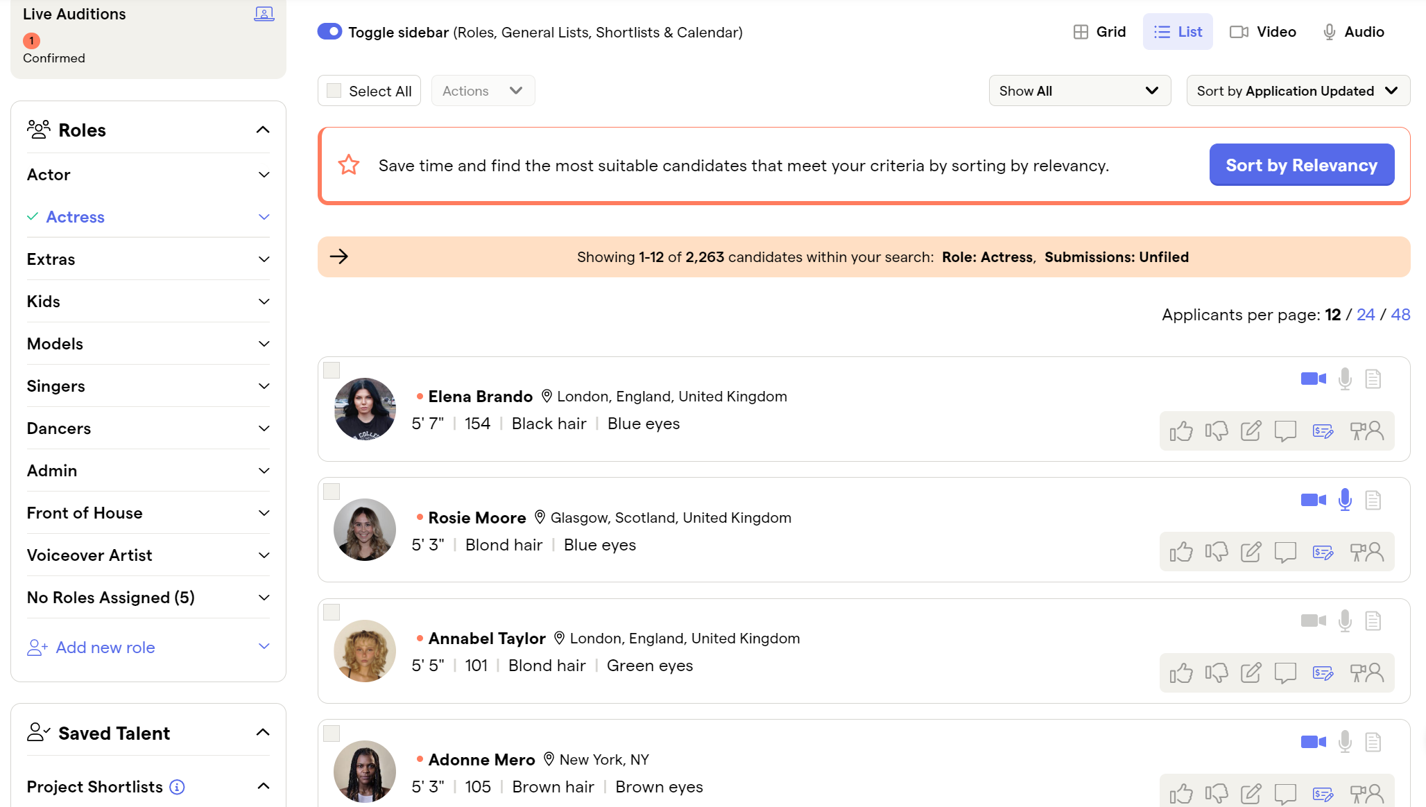 User Guide: Casting with Backstage + StarNow -- Hiring Tools
