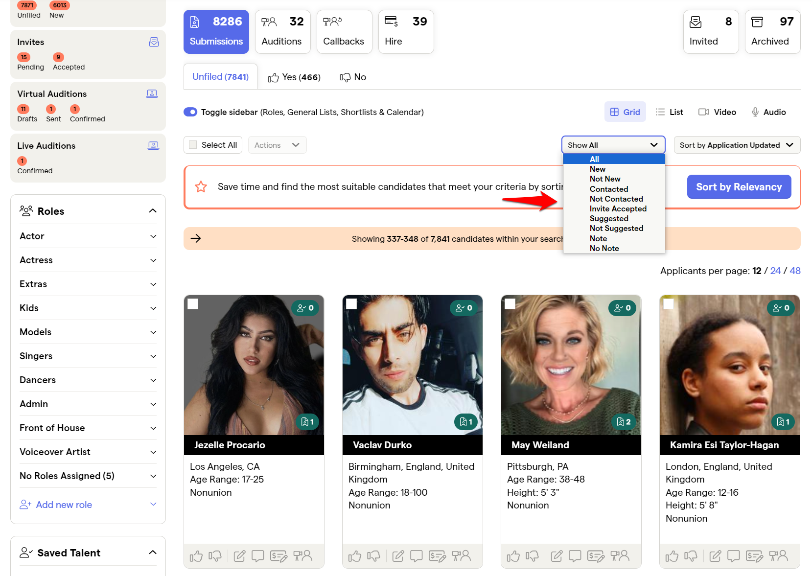 User Guide: Casting with Backstage + StarNow -- Hiring Tools